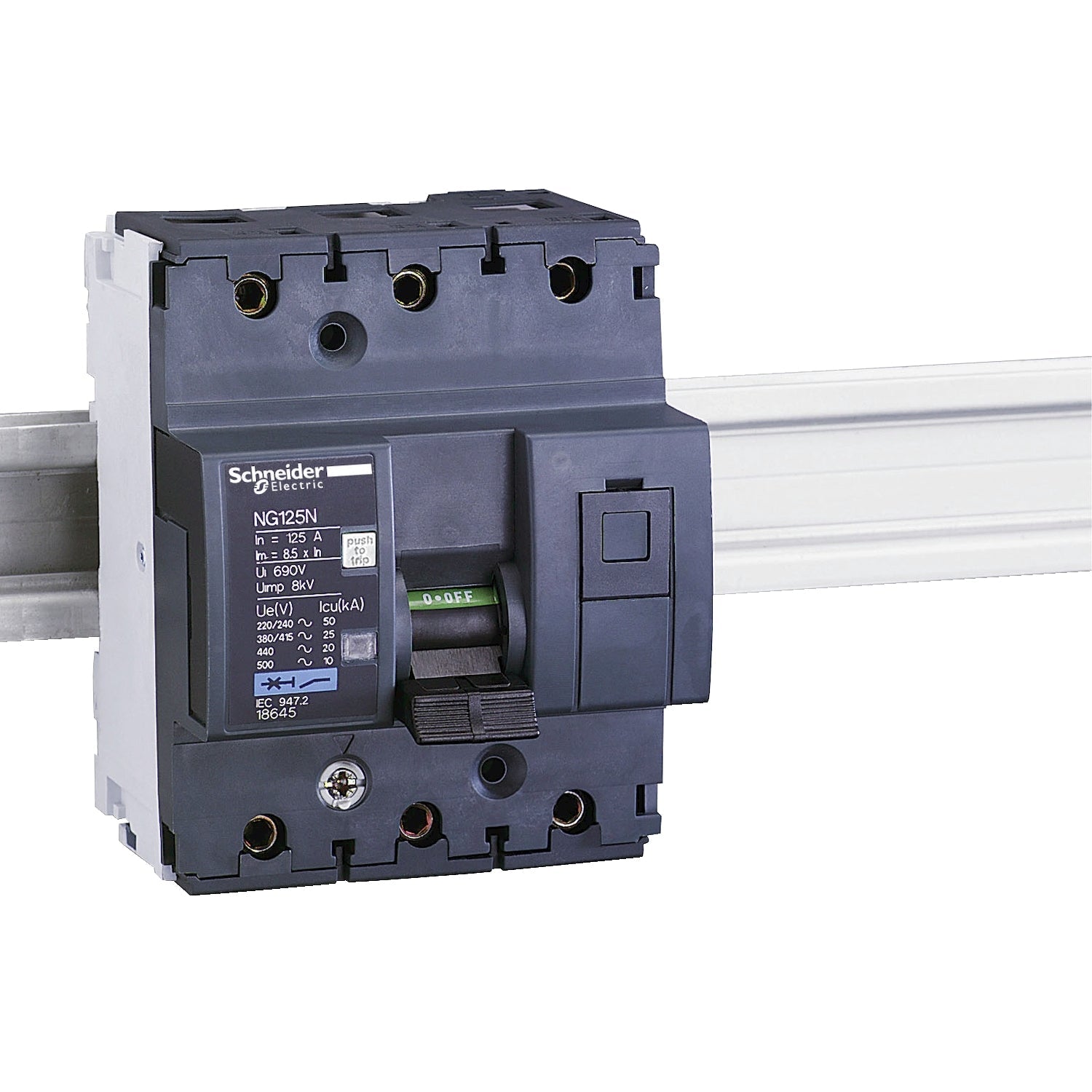 Schneider 18638 Acti9 NG125N Miniature circuit breaker 3P C50A 25kA ...