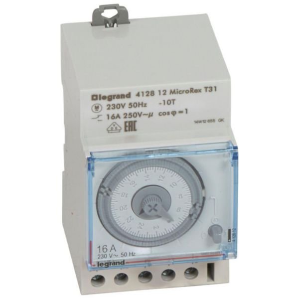 412812 Legrand Programmable Time Switch Daily Program Horizontal 3 Pos ...