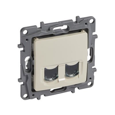 664874 Legrand NILOE Socket UTP 2xRJ45 8(8) Cat. 6 , ivory — Gabby Electric