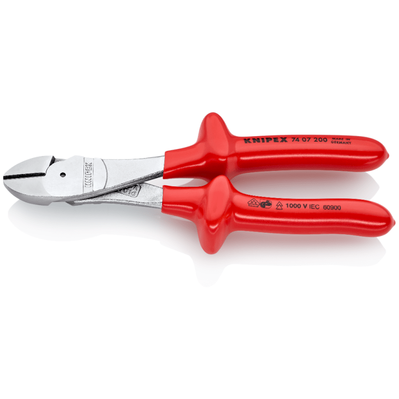 Knipex 74 07 200 High Leverage Diagonal Cutter 200mm Chrome Multi-Grip ...