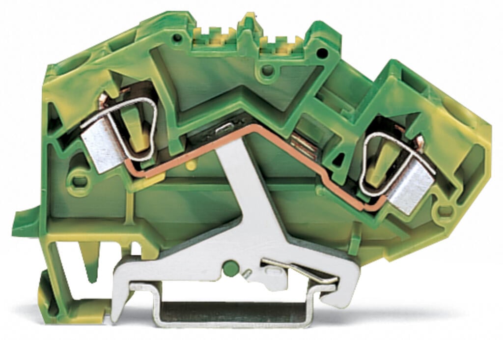 782-607 Wago 2 Conductor Ground Terminal Block 6 mm², Green-Yellow ...