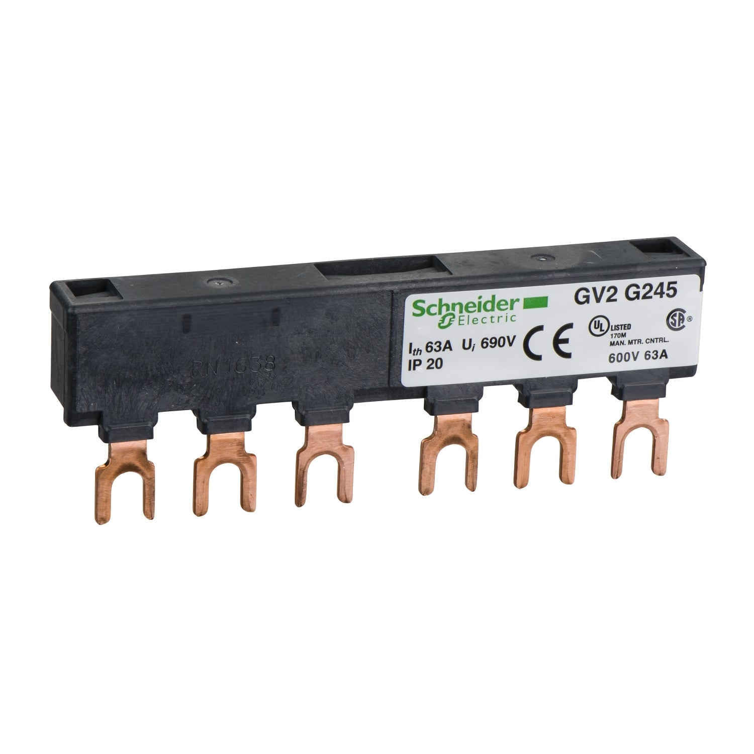Schneider GV2G245 Linergy FT Comb Busbar 63A 2-Way 45mm for GV2 — Gabby ...