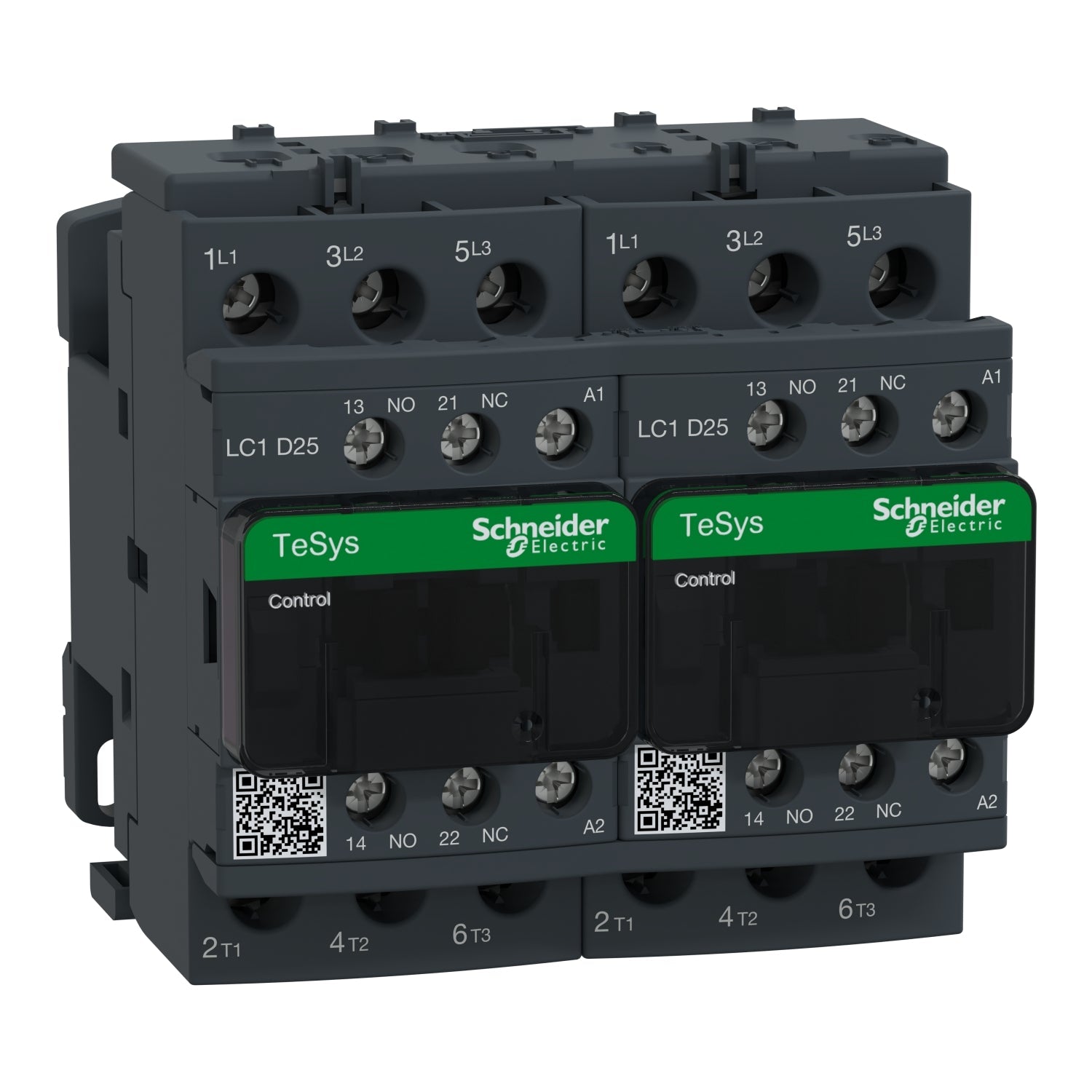 LC2D25M7 Reversing contactor, TeSys Deca, 3P(3 NO), AC-3, 0 to 440V, 2 ...